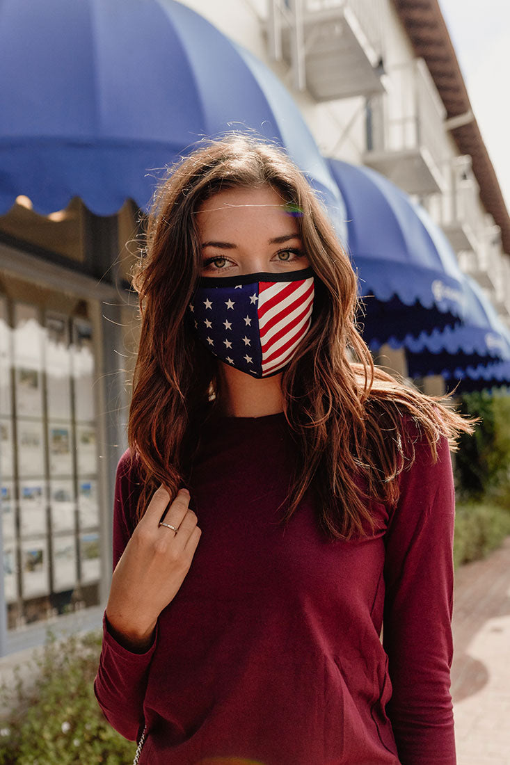 Unisex Reusable Cotton Cloth American Flag Face Mask – Niobe Clothing